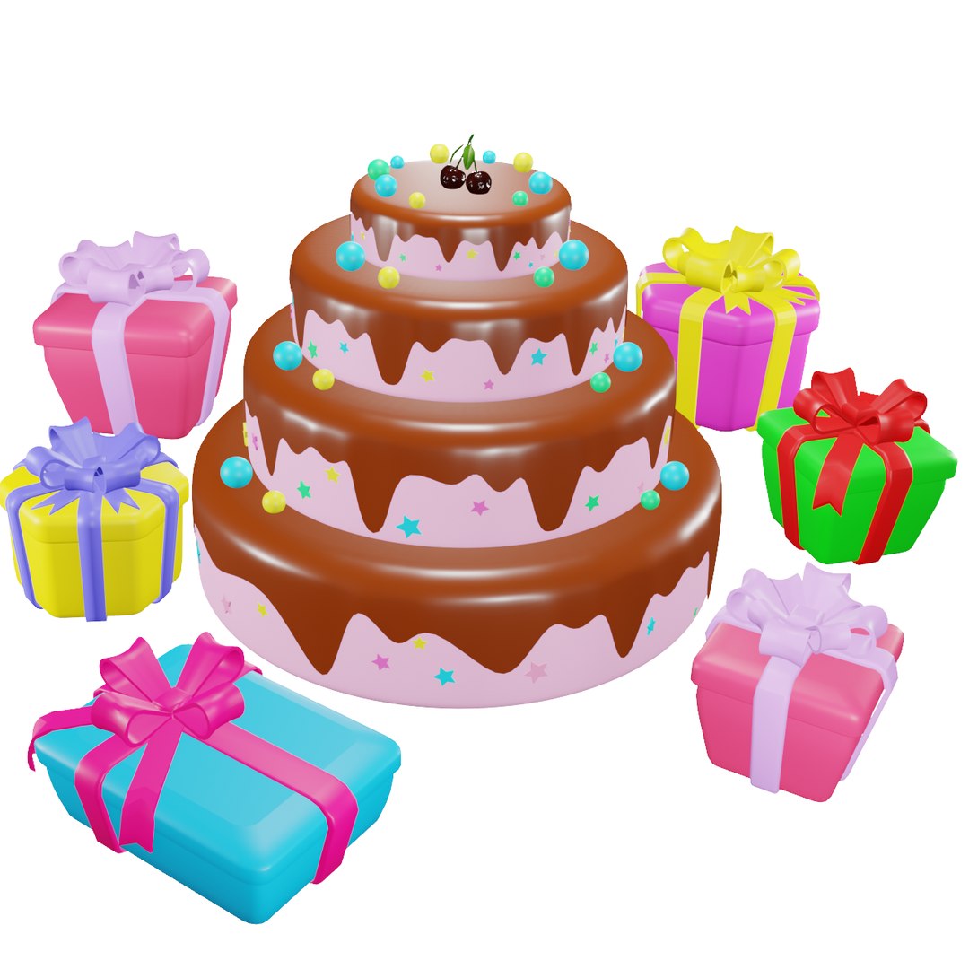 Birthday Cake 3D - TurboSquid 1733536