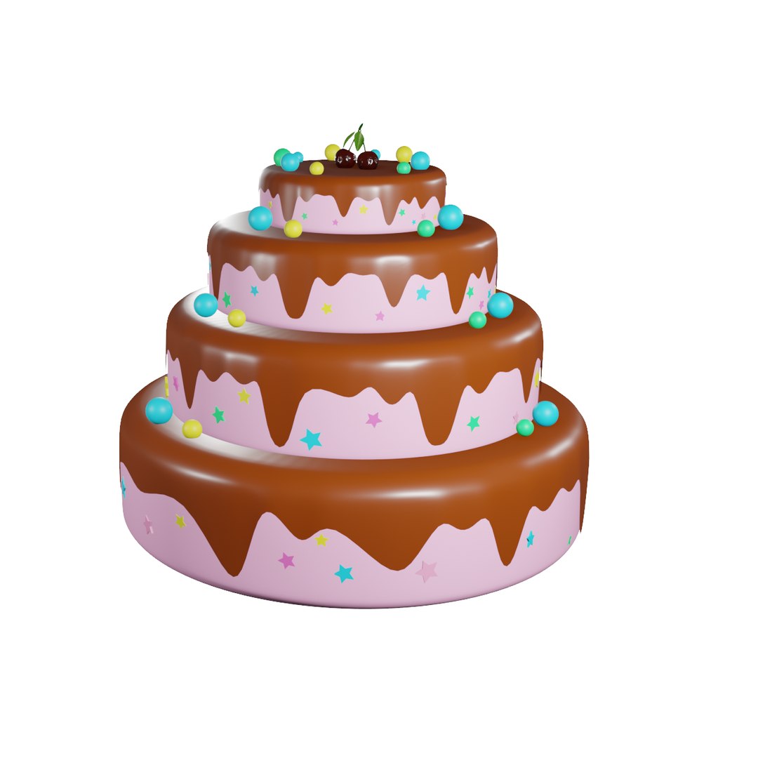 Birthday Cake 3D - TurboSquid 1733536