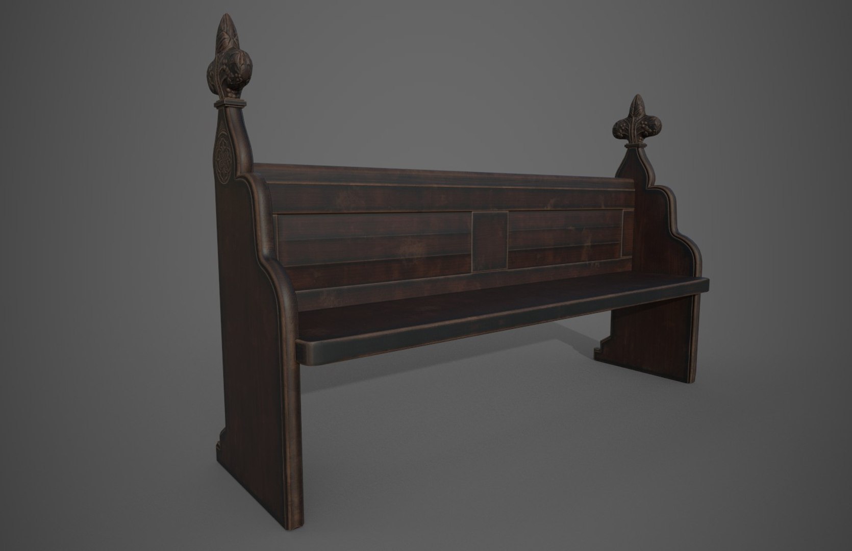 Bench Gothic 3D - TurboSquid 1627512