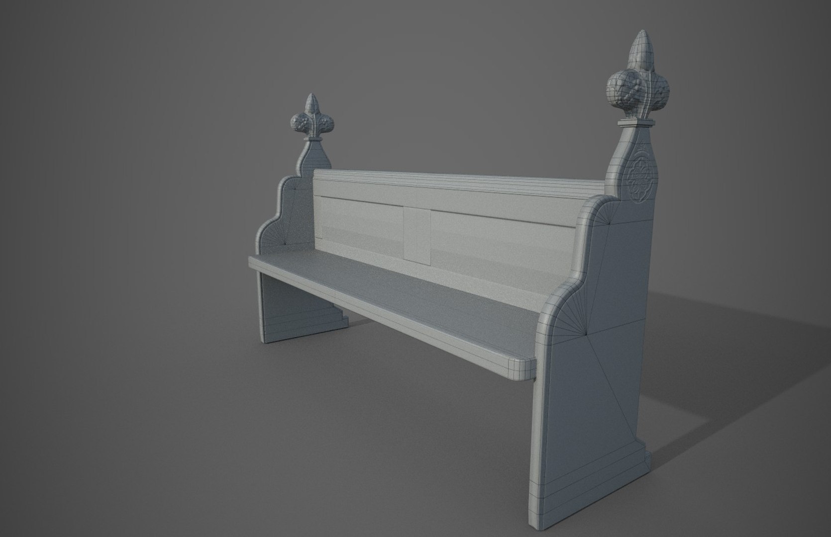 Bench Gothic 3D - TurboSquid 1627512