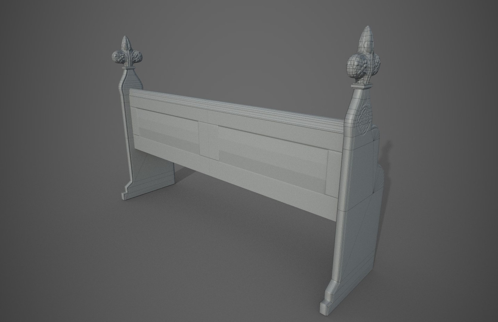 Bench Gothic 3D - TurboSquid 1627512