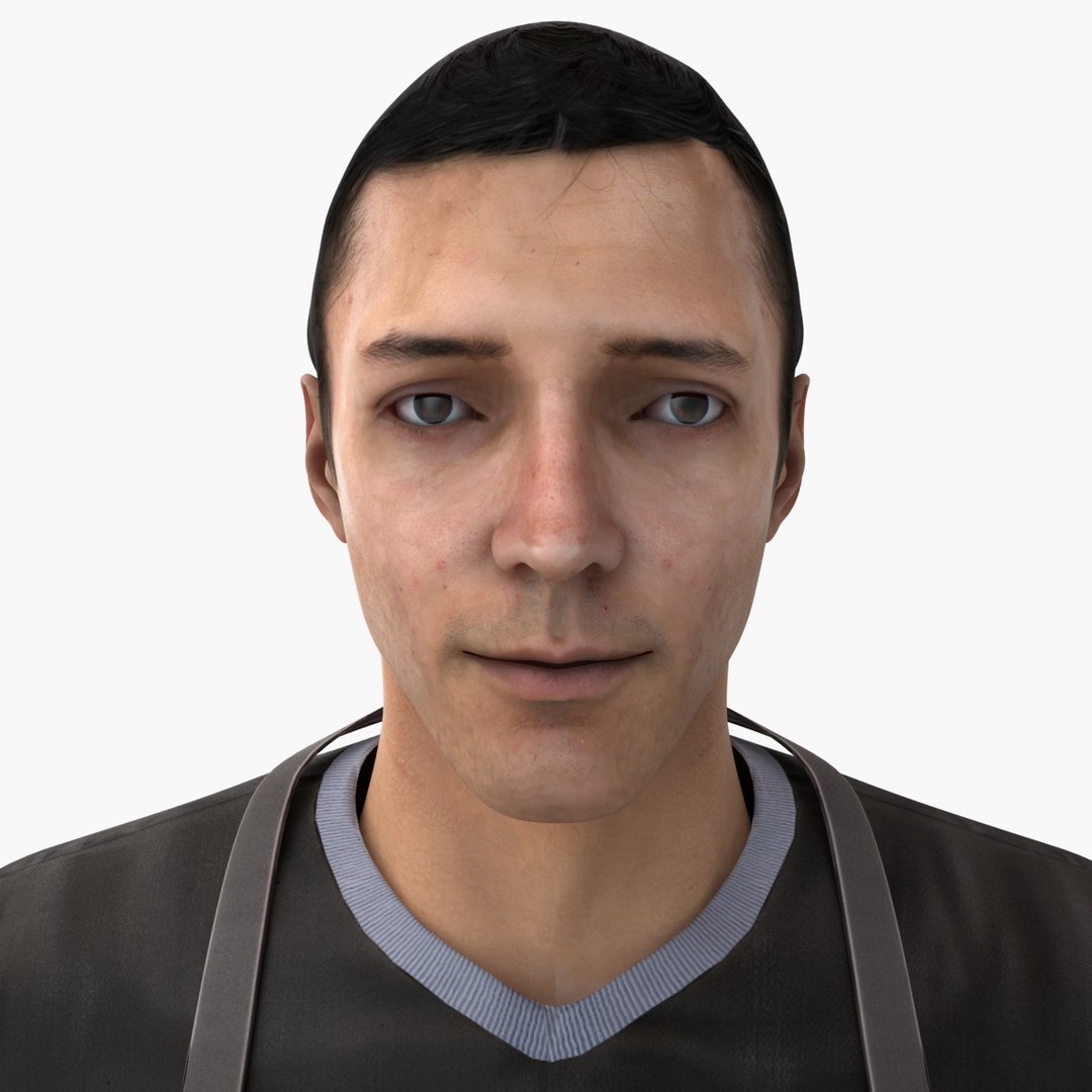 cleaner man rigged cleaning 3d max