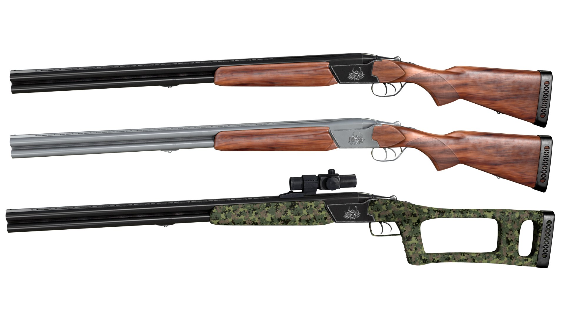 Hunting Rifle Red Dot 3d Obj