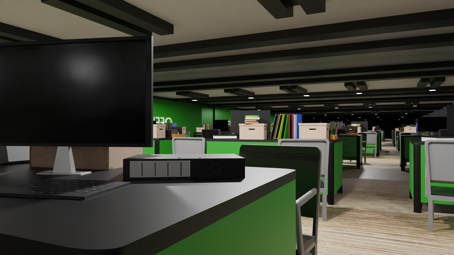 3D Office Space Interior Model - TurboSquid 1924052