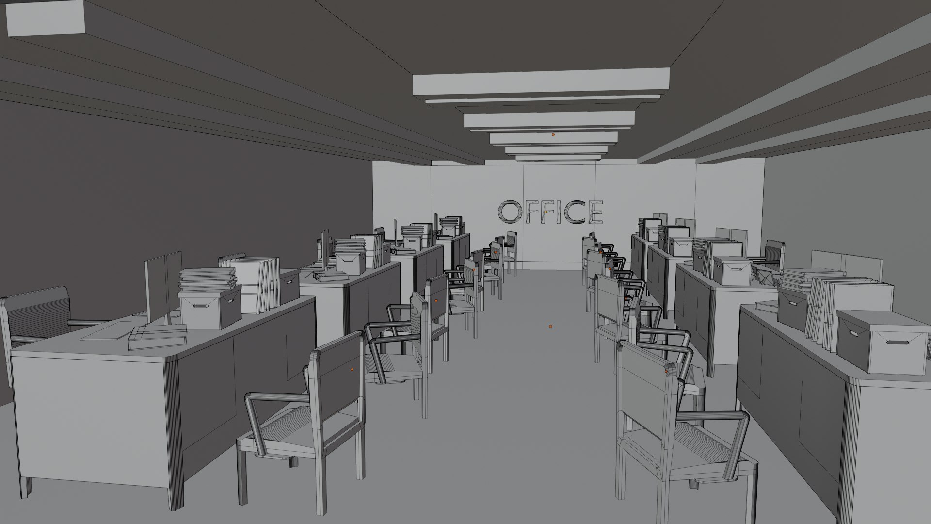 3D Office Space Interior Model - TurboSquid 1924052
