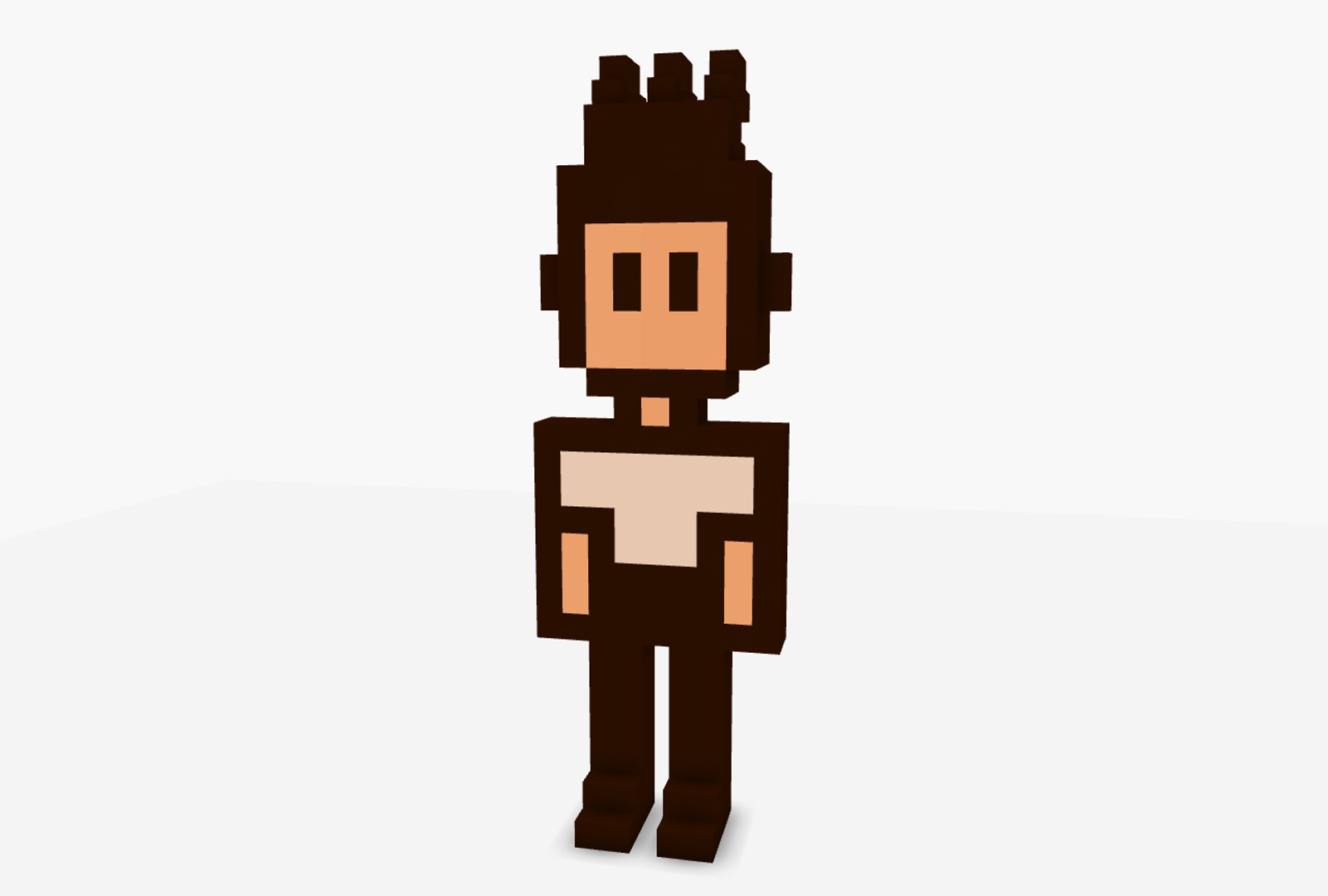 voxel block character obj free