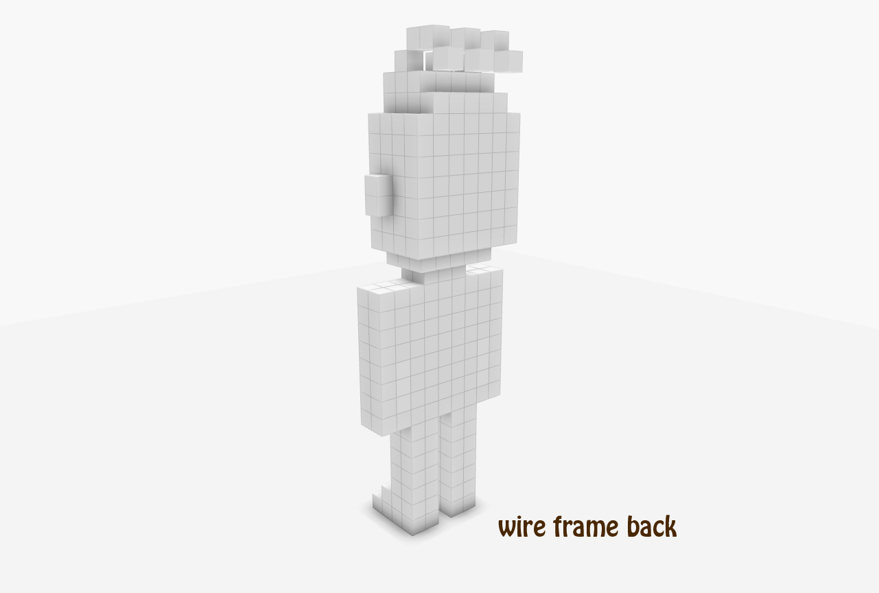 voxel block character obj free
