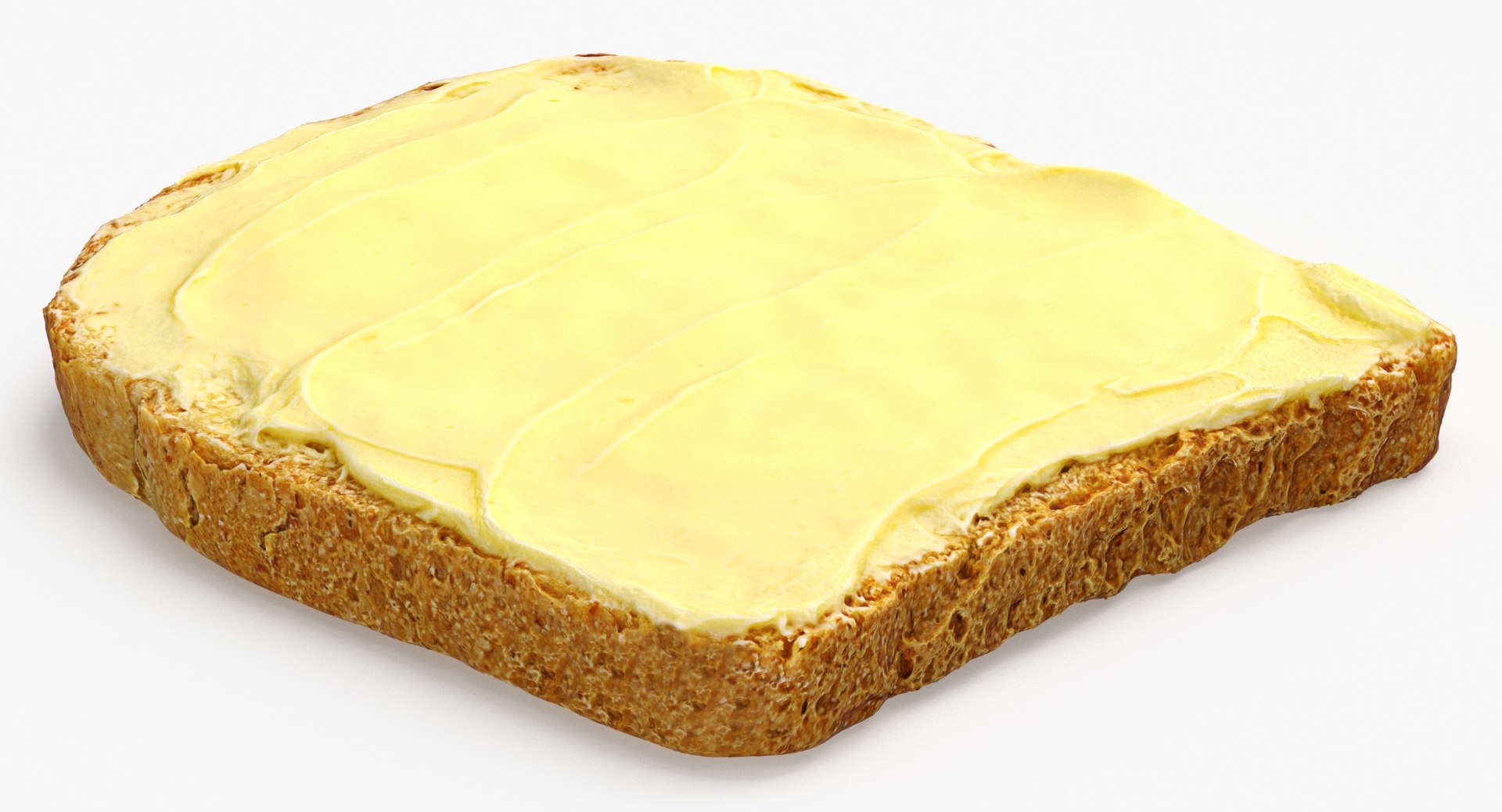 Toast With Margarine 01 Model - TurboSquid 2066541