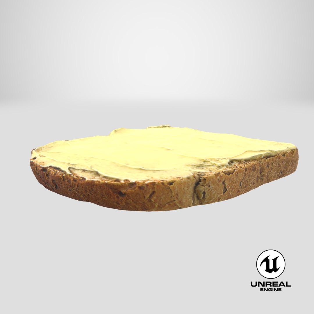 Toast With Margarine 01 Model - TurboSquid 2066541