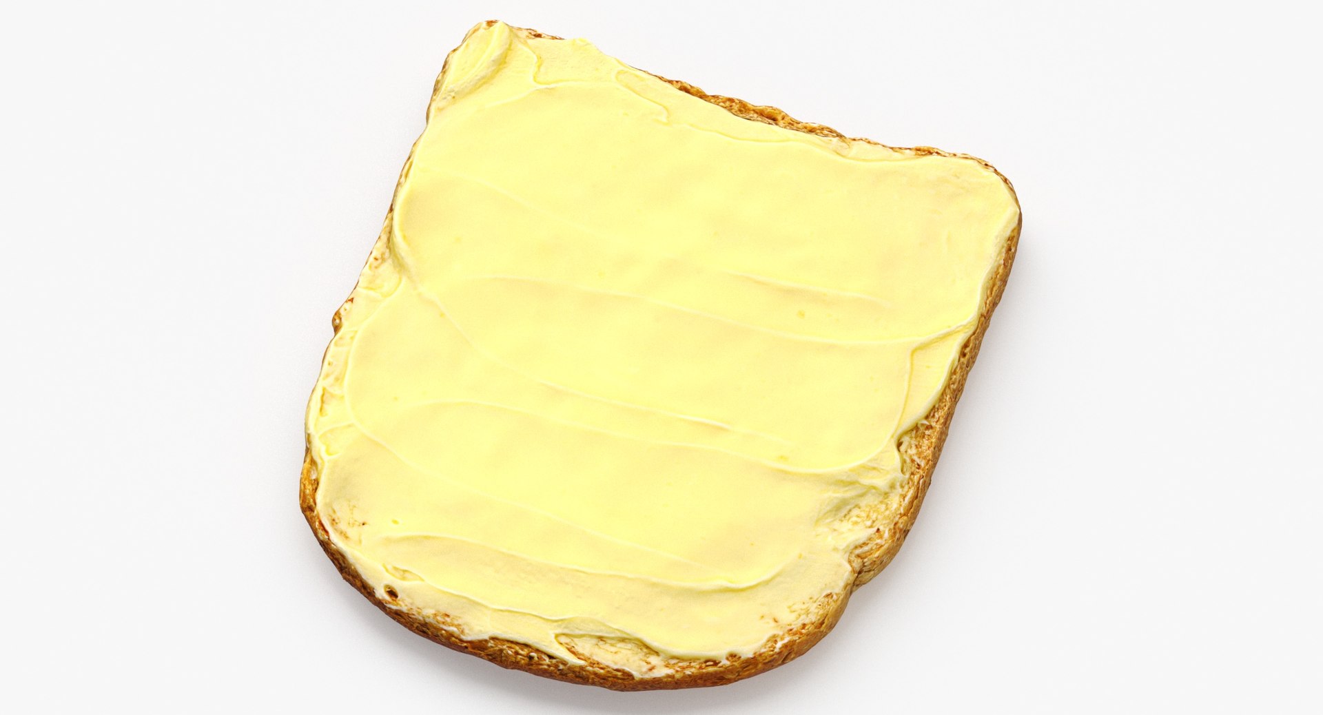 Toast with Margarine 01 model - TurboSquid 2066541
