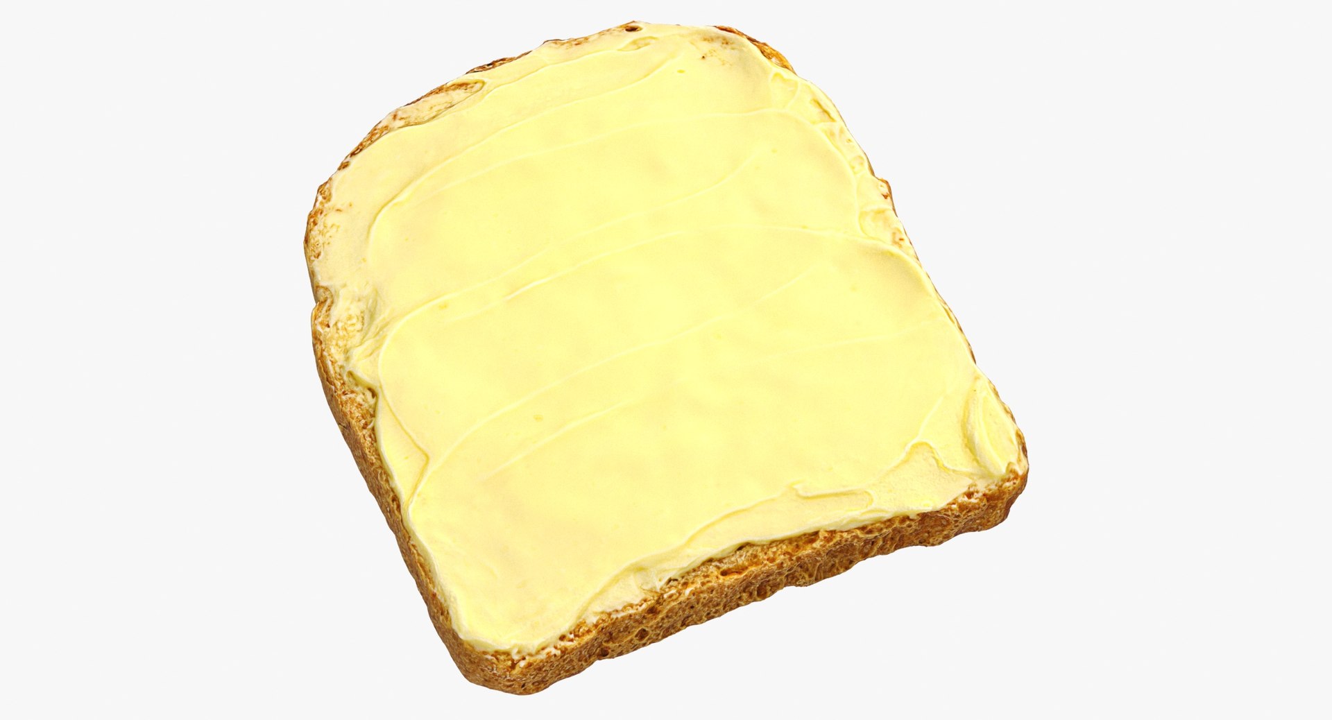 Toast With Margarine 01 Model - TurboSquid 2066541