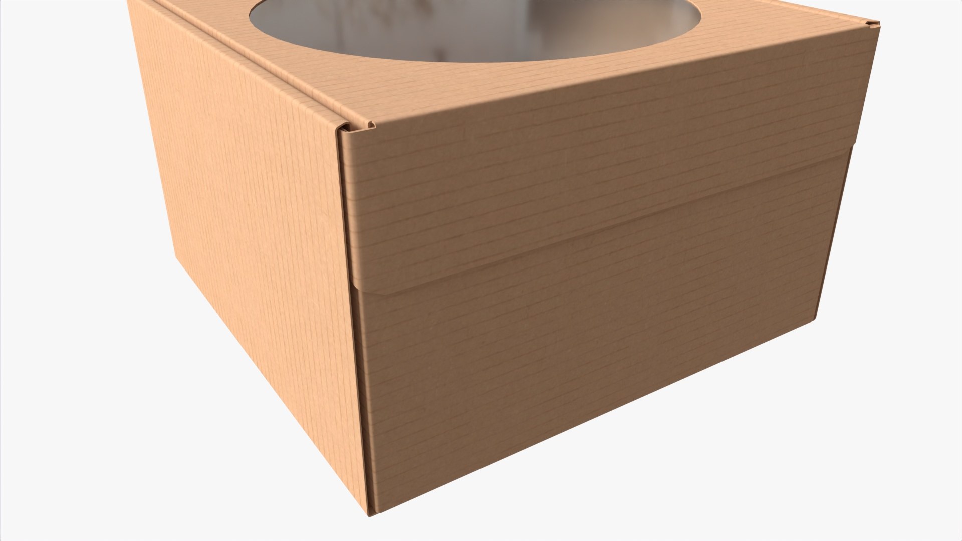3D Corrugated Cardboard Box With Window 03 - TurboSquid 2030041