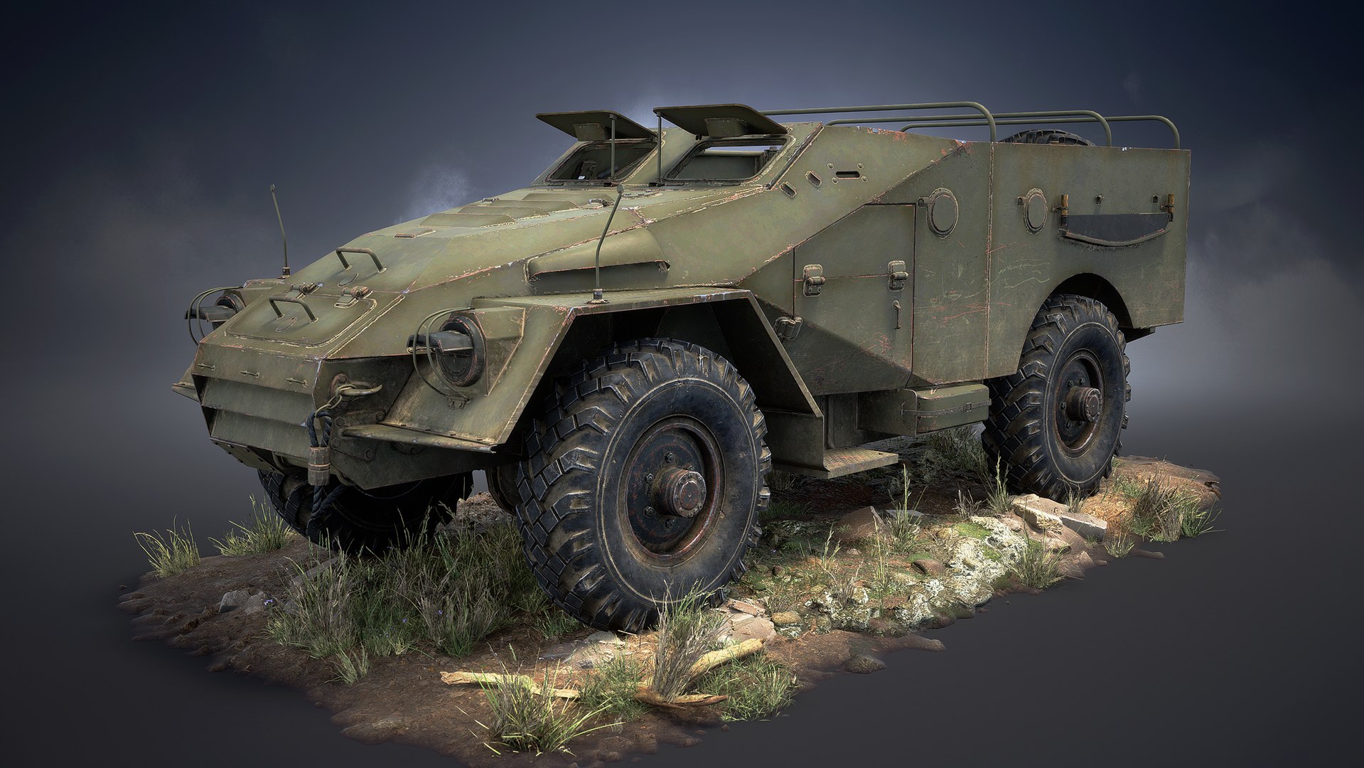 3D BTR-40 Low-Poly - TurboSquid 2086216