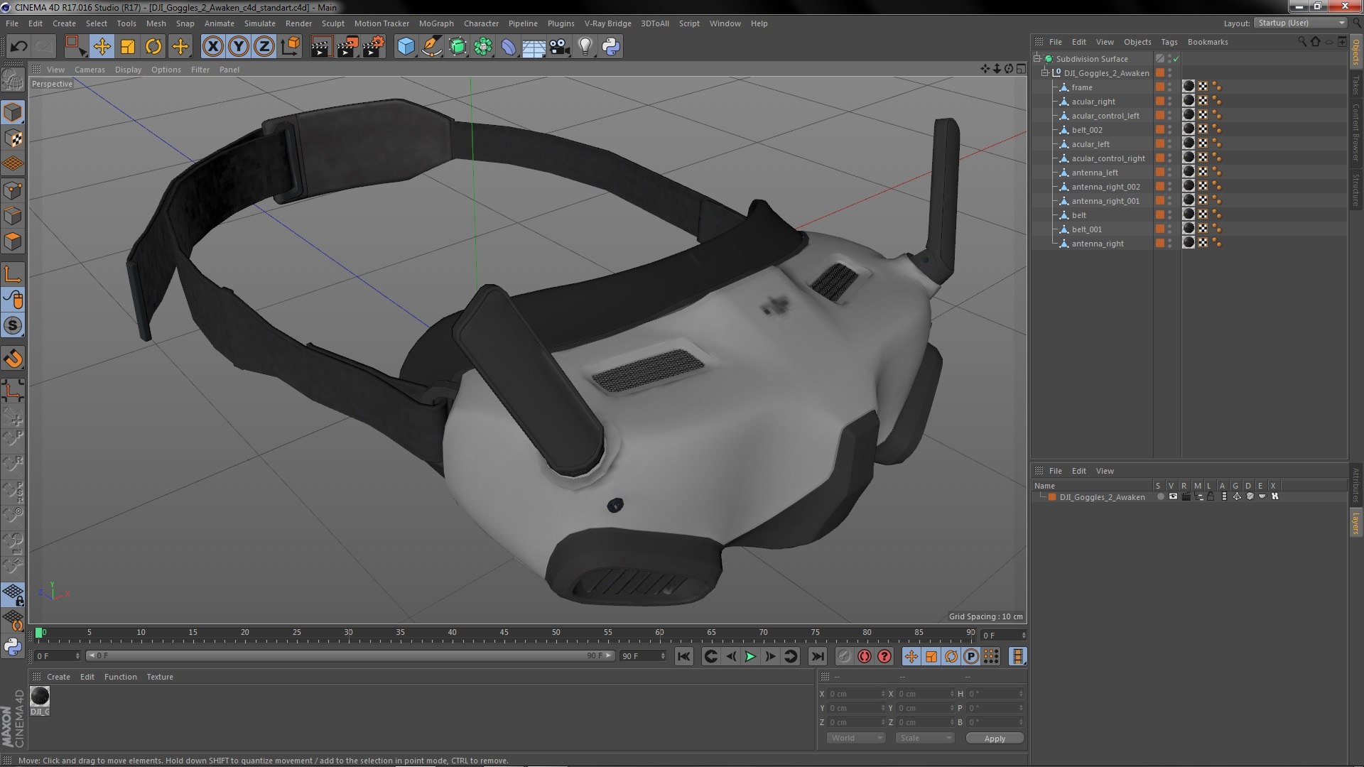 DJI Goggles 2 Awaken 3D - TurboSquid 2092586