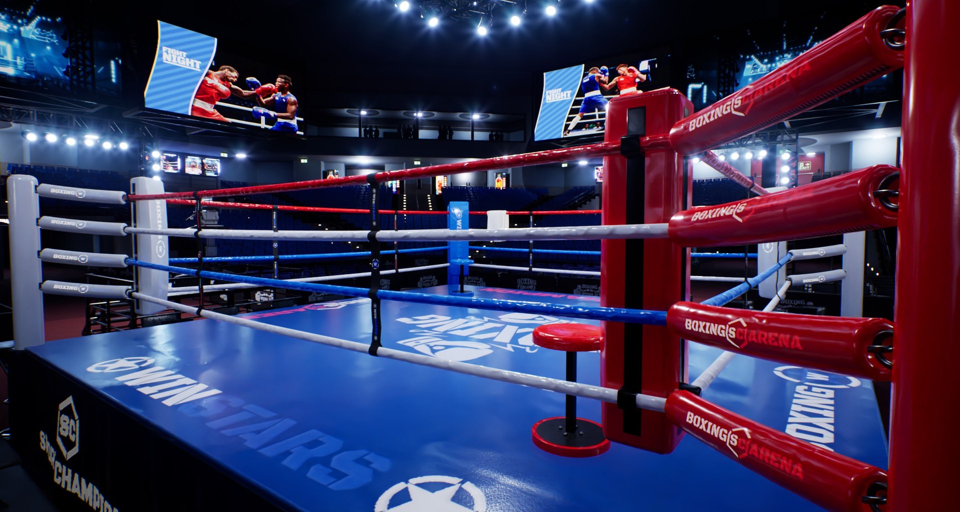 BOXING ARENA STADIUM Game Ready Complete Asset Pack 3D Model ...