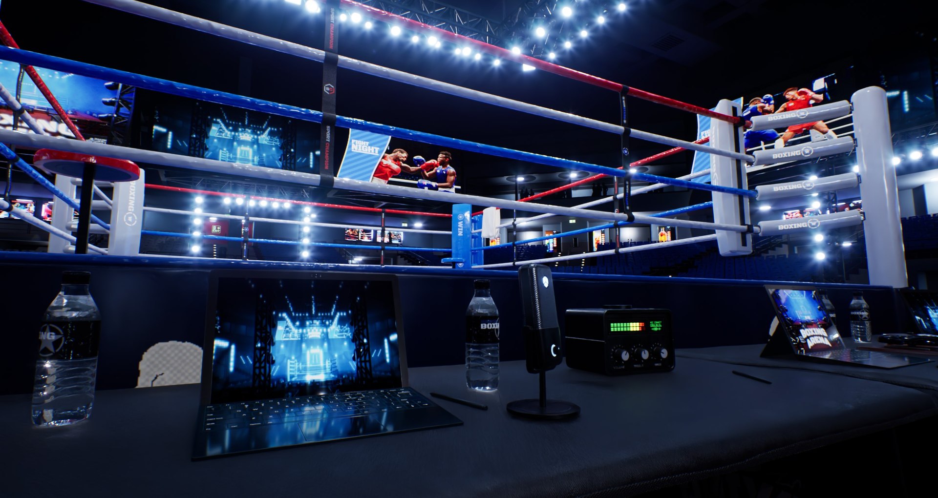 BOXING ARENA STADIUM Game Ready Complete Asset Pack 3D Model ...