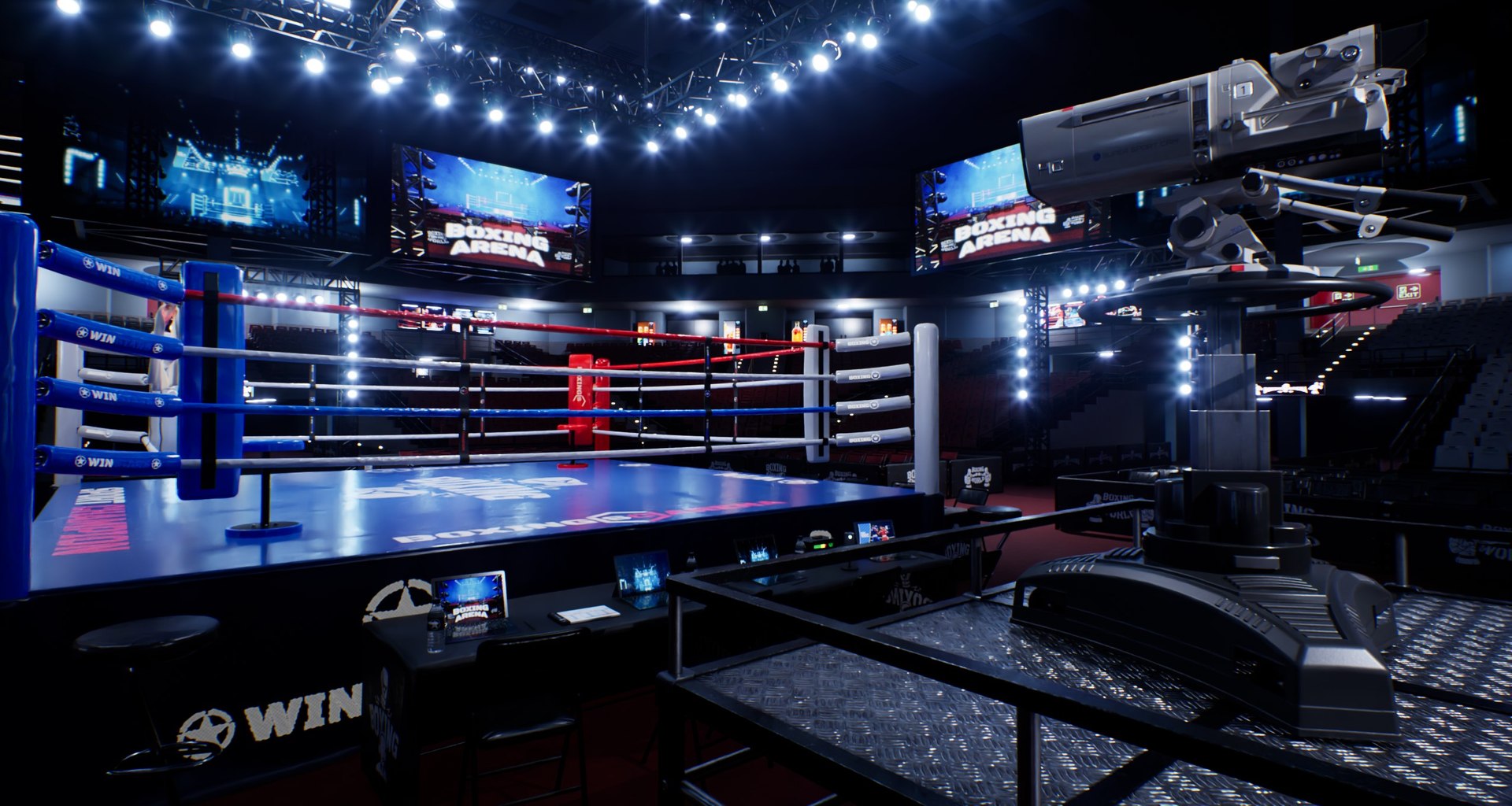 BOXING ARENA STADIUM Game Ready Complete Asset Pack 3D Model ...