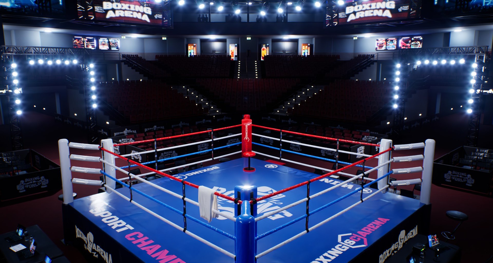 BOXING ARENA STADIUM Game Ready Complete Asset Pack 3D Model ...