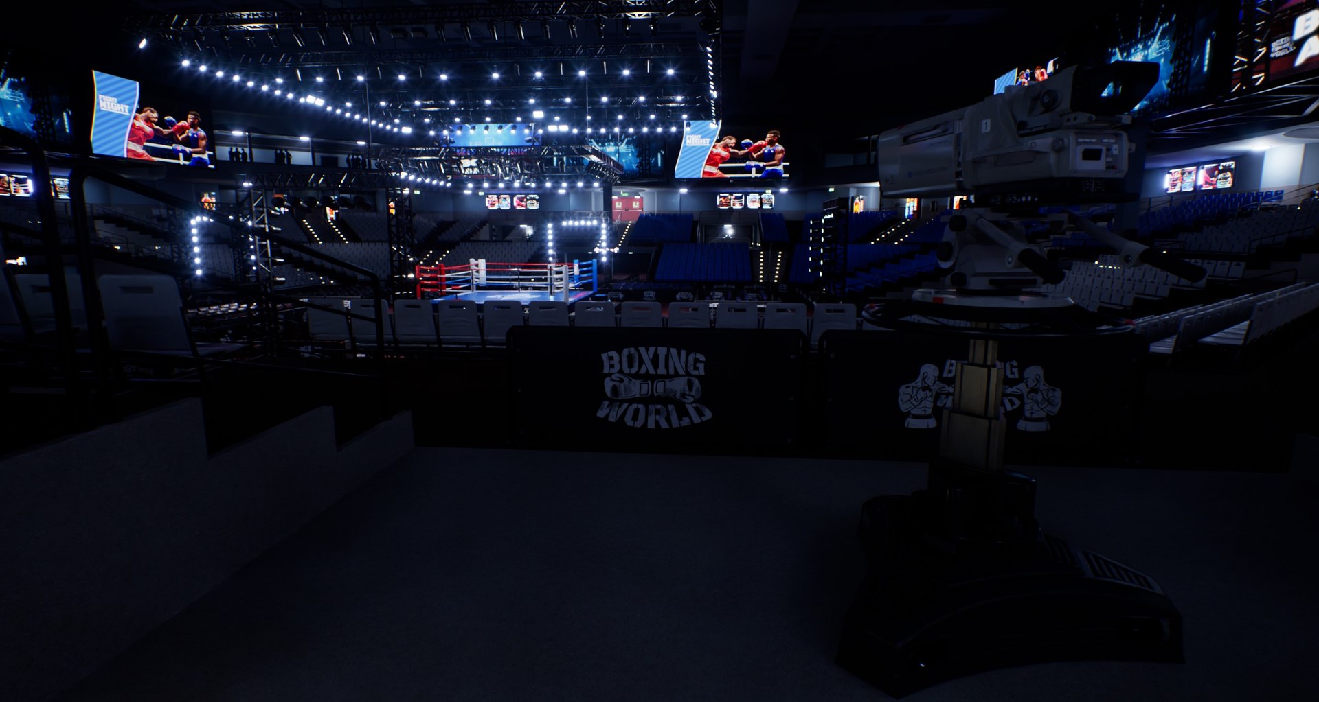 BOXING ARENA STADIUM Game Ready Complete Asset Pack 3D Model ...