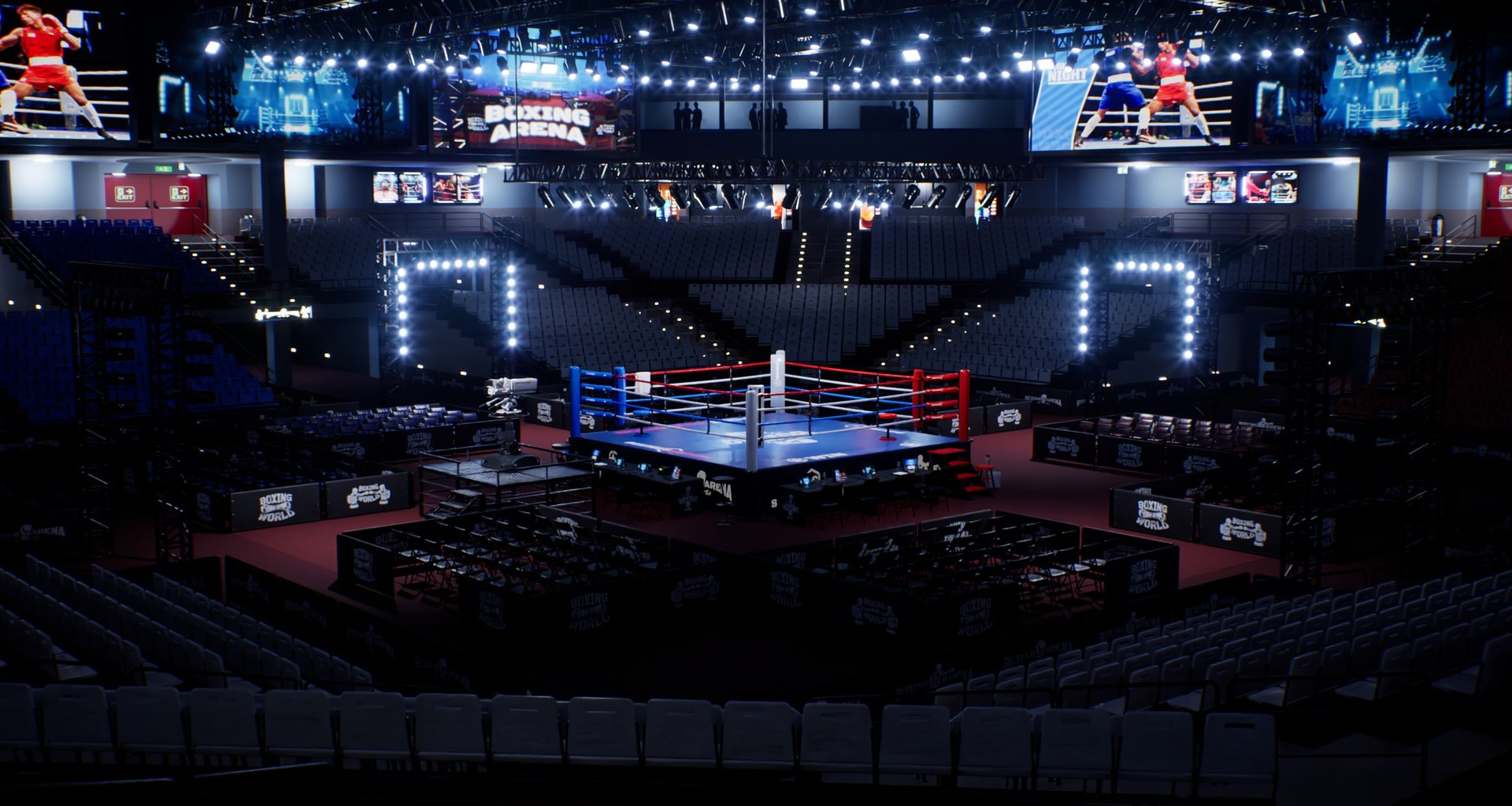 BOXING ARENA STADIUM Game Ready Complete Asset Pack 3D model ...