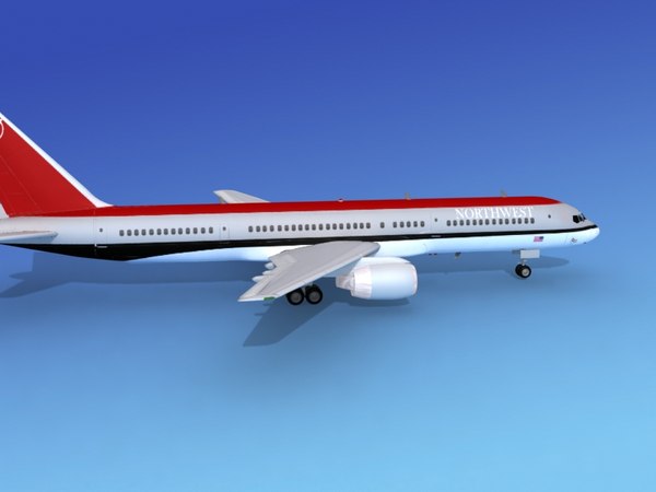 3d model airline boeing 757 757-200