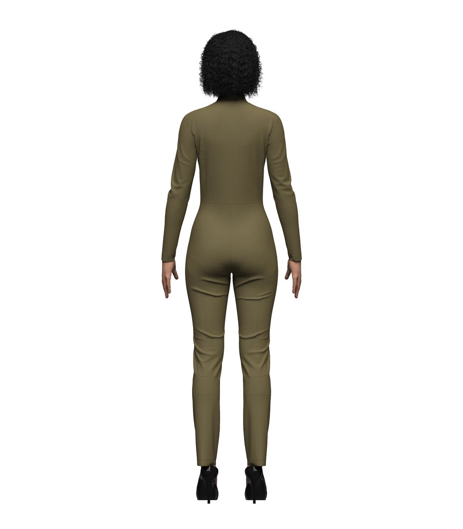 3D Female Sci-Fi Jumpsuit - TurboSquid 2396168