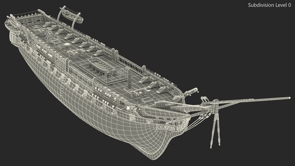 Fregat Wooden Hull 3D model - TurboSquid 1845837