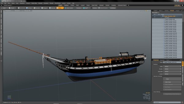 Fregat Wooden Hull 3D model - TurboSquid 1845837