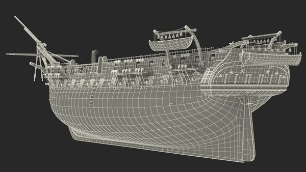Fregat Wooden Hull 3D model - TurboSquid 1845837