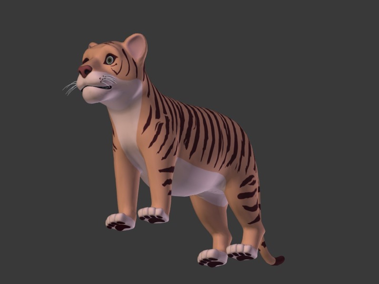 Cartoon Tiger Cub Model - TurboSquid 1651086