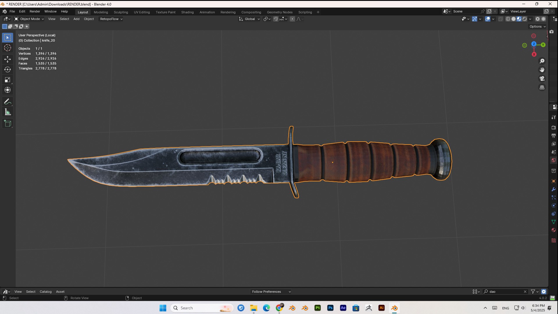 3D 30 Realistic Knives Pack PBR 4k - TurboSquid 2401896