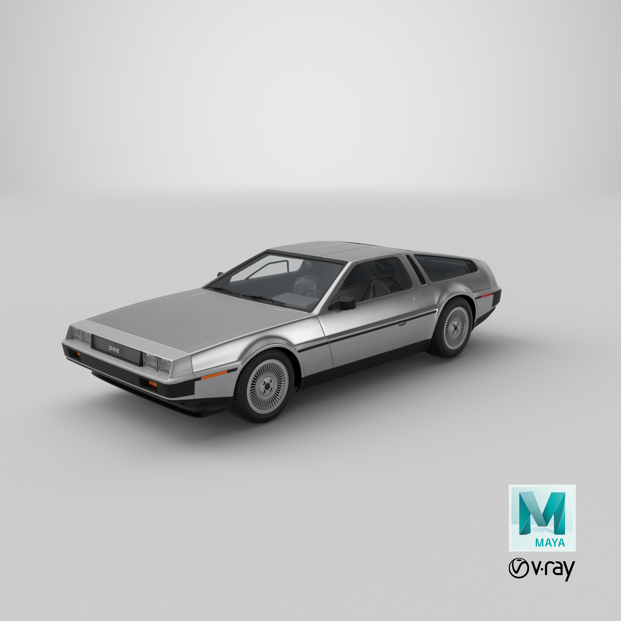 Delorean generic driving 3D - TurboSquid 1335720