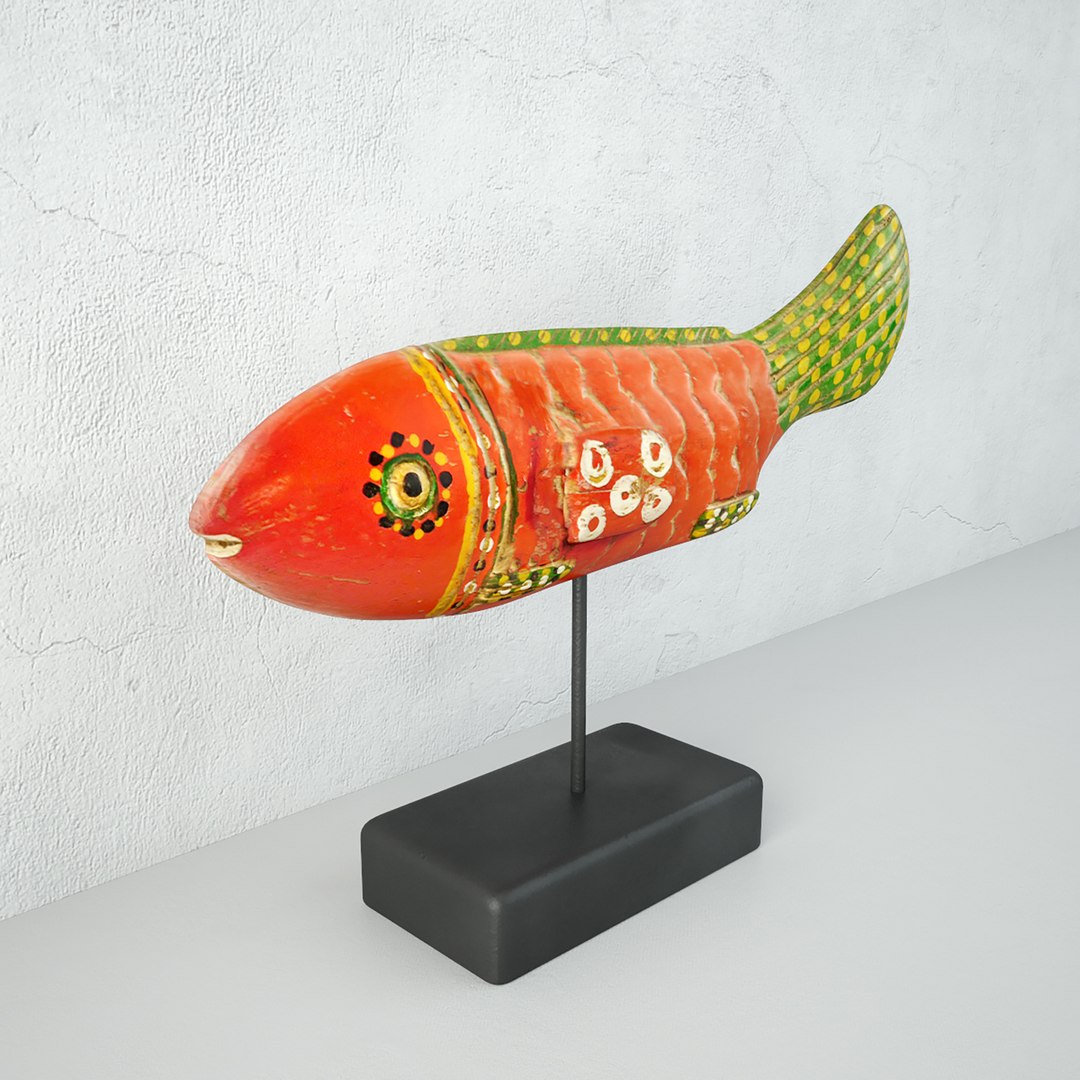 3D Mali Wood Bozo Fish Puppet 4 Model - TurboSquid 2129778