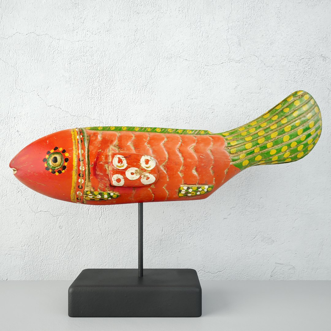 3D Mali Wood Bozo Fish Puppet 4 Model - TurboSquid 2129778