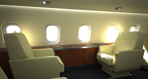 c4d business aircraft seat