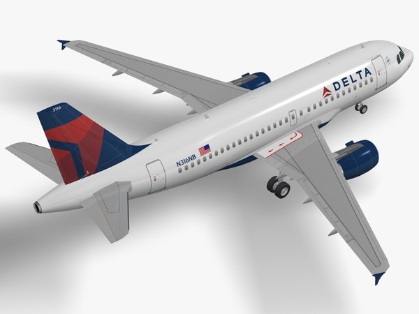 3d model airbus delta air lines