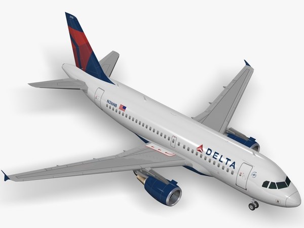 3d model airbus delta air lines