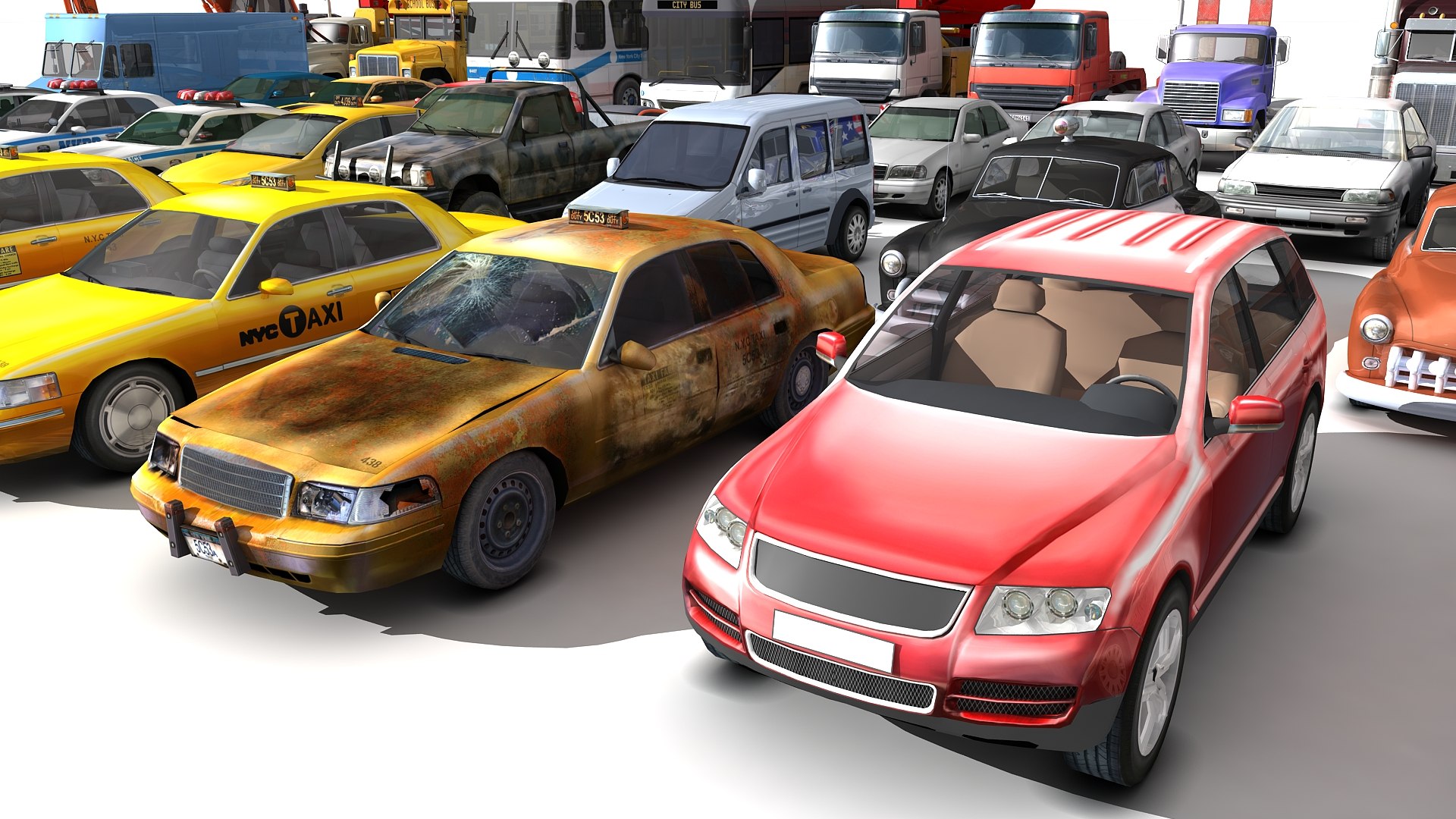 3D 73 Generic Vehicles Pack - TurboSquid 2077688