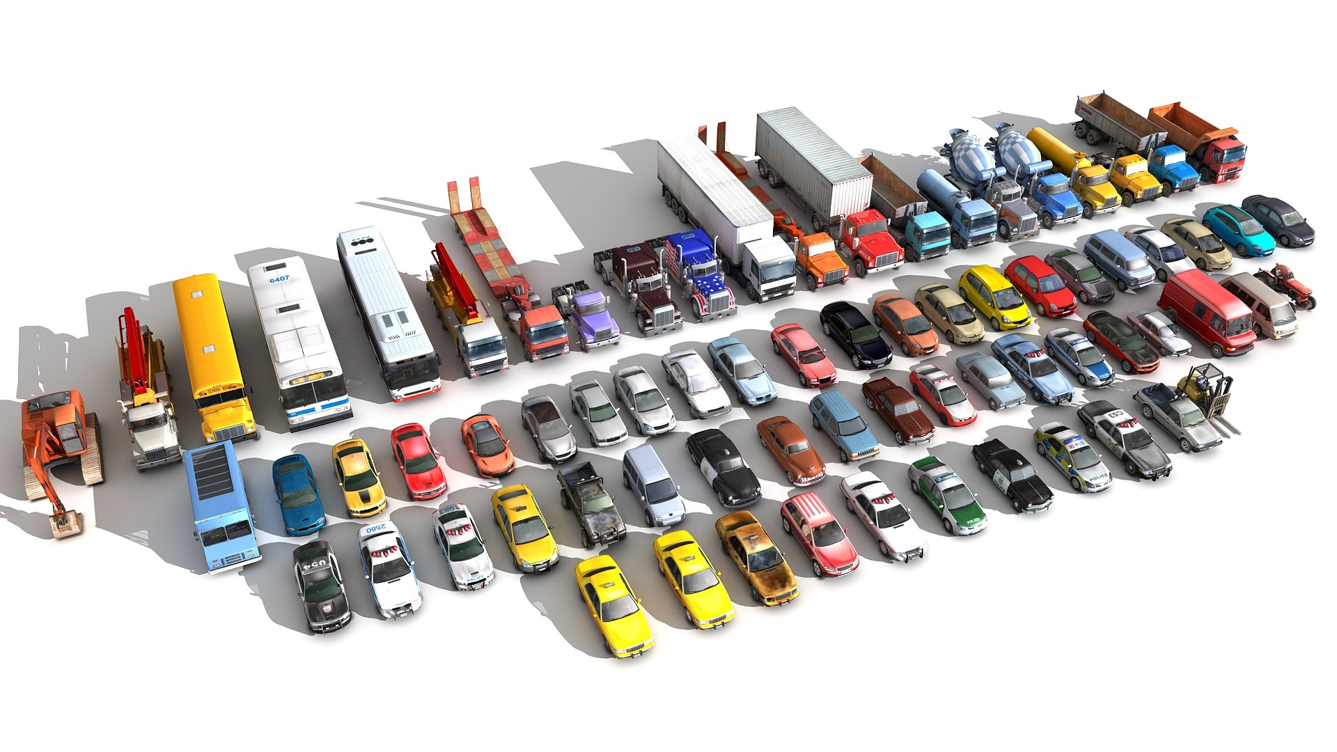 3D 73 Generic Vehicles Pack - TurboSquid 2077688