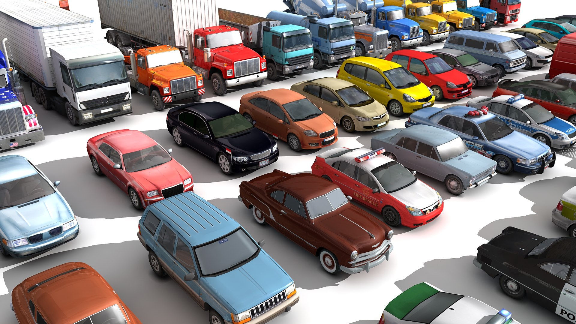 3D 73 Generic Vehicles Pack - TurboSquid 2077688