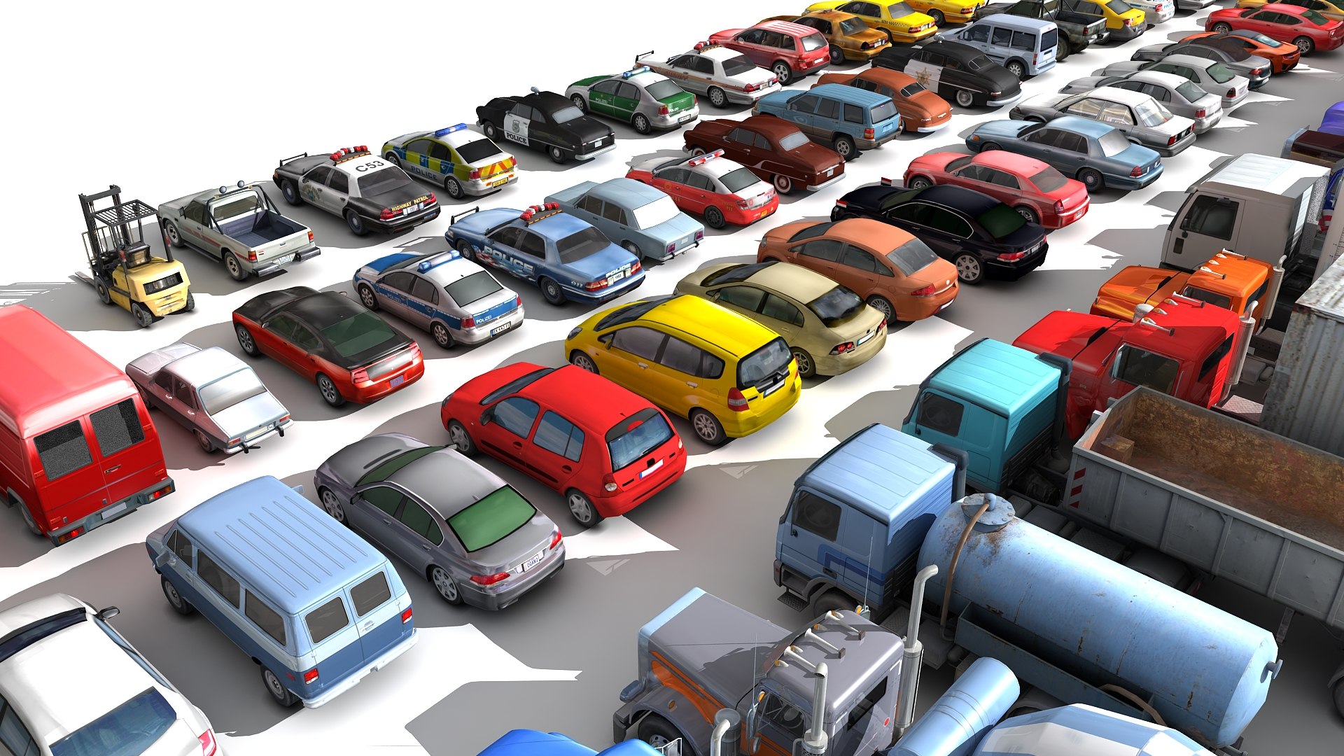 3D 73 Generic Vehicles Pack - TurboSquid 2077688