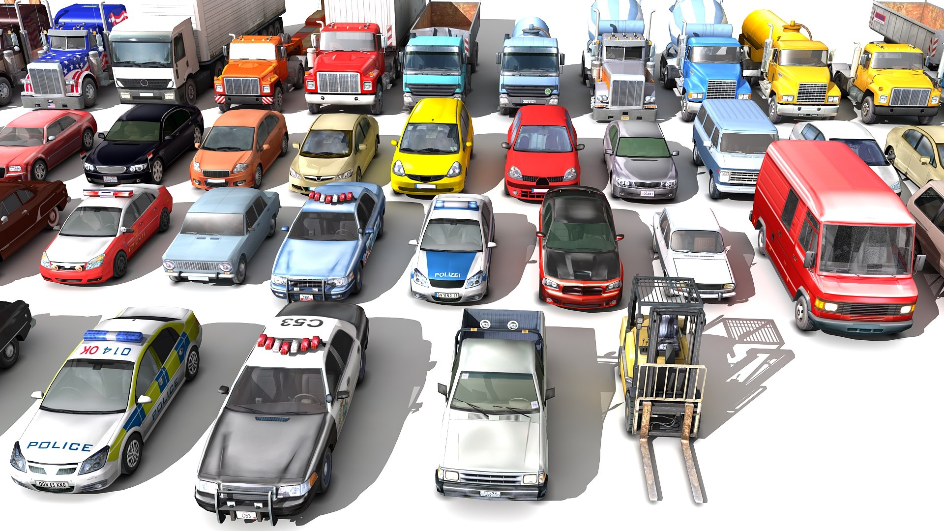 3D 73 Generic Vehicles Pack - TurboSquid 2077688