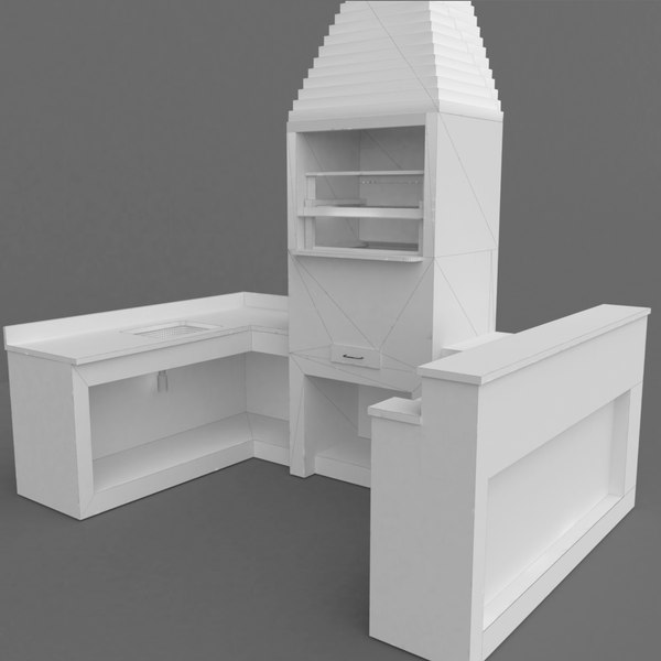 3d grill barbecue model