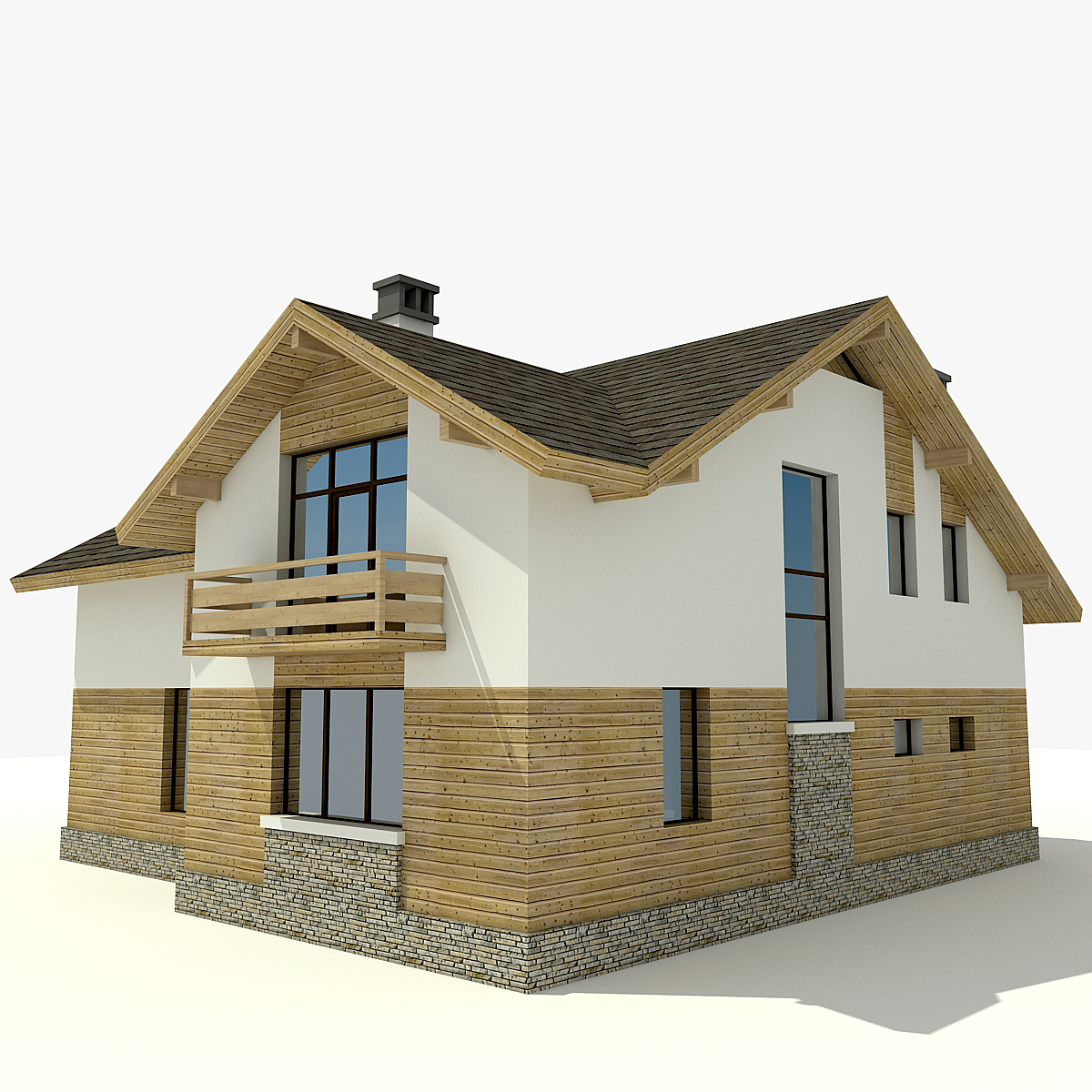 house village mountains 3d max
