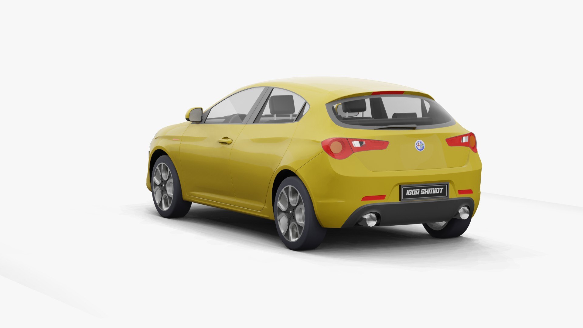 3D Alfa Romeo Giulietta 2011 Lowpoly Model - TurboSquid 1962261