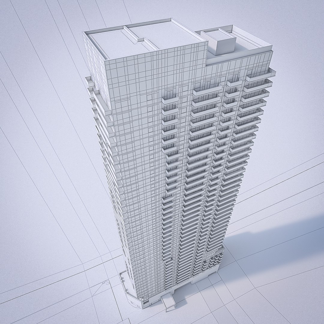 3D Apartment Building 02 Model - TurboSquid 1751100