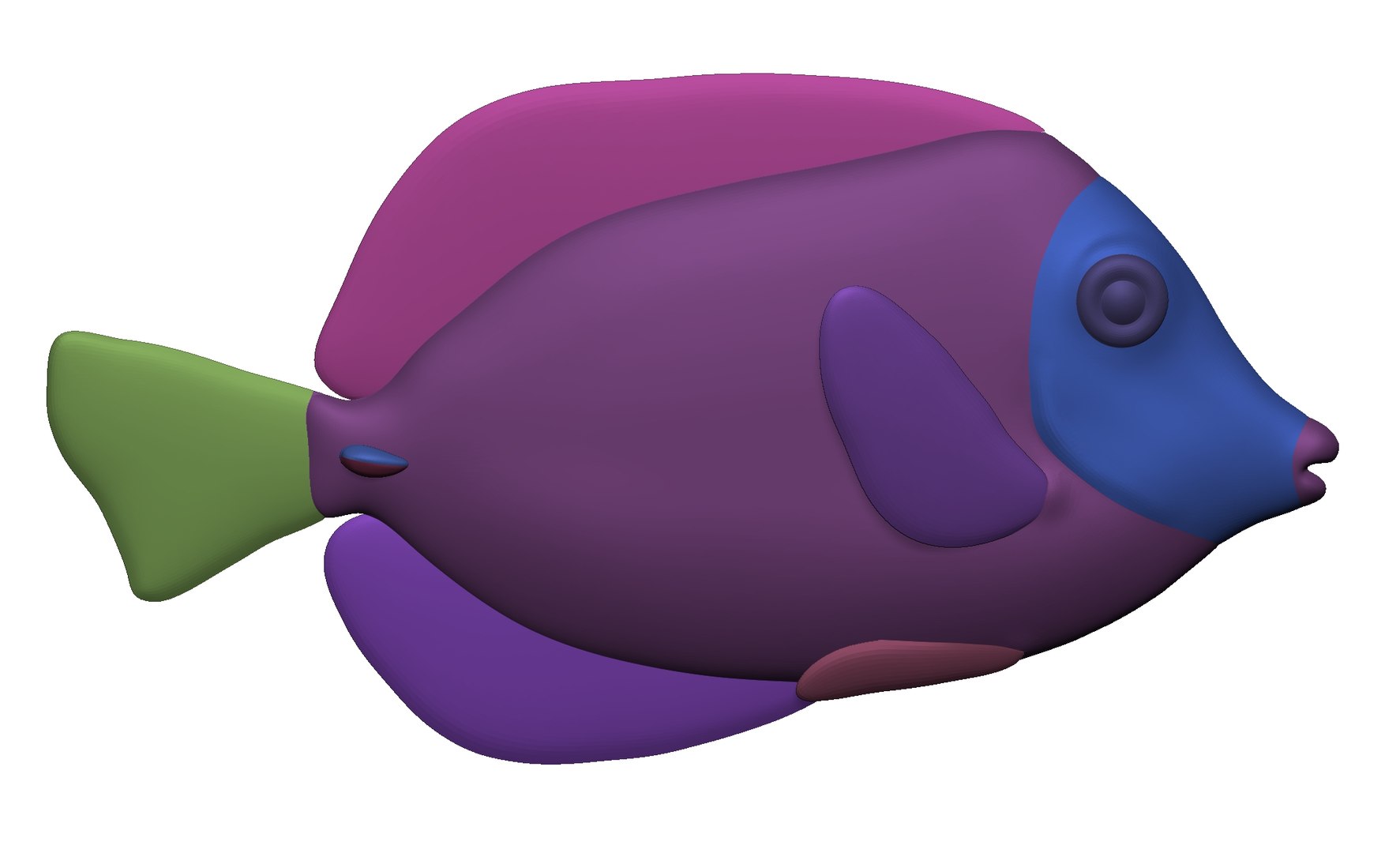 Purple Tang 3D Model - TurboSquid 2045476