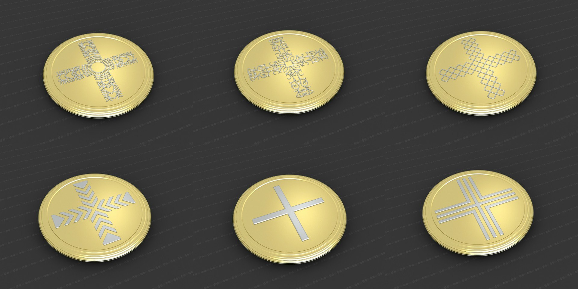 3D Medallions Vol 22 Model - TurboSquid 1488584