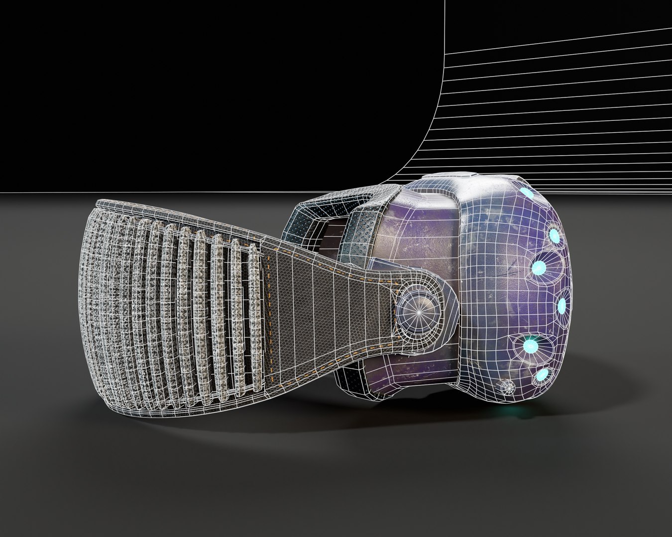 Sci-Fi Nano Hacker Headset Visor MK1 3D Model - TurboSquid 2357138