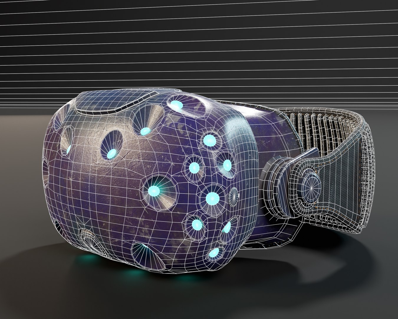 Sci-Fi Nano Hacker Headset Visor MK1 3D Model - TurboSquid 2357138